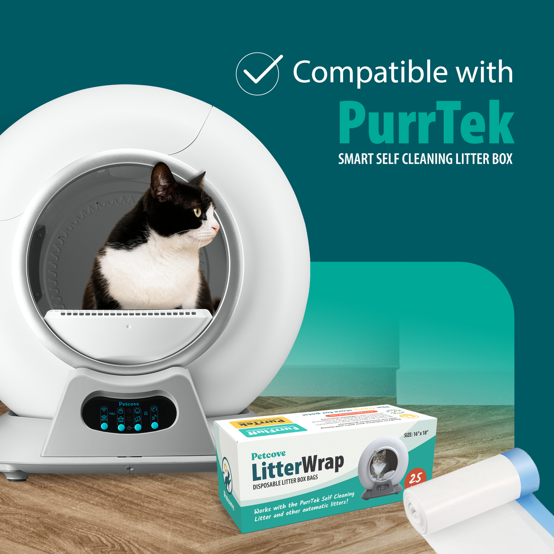 PurrTek™ Smart Self-Cleaning Litter Box – Hassle-Free Setup – Petcove